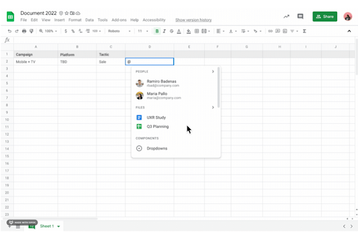 Interaksi File Lebih Mudah di GSheets dengan Fitur Smart Chips, Apa Itu ...